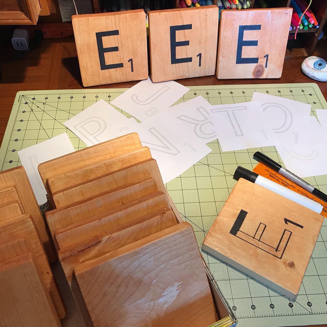 Printable Scrabble Letters Printable Template, DIY Scrabble Wall Decor ...