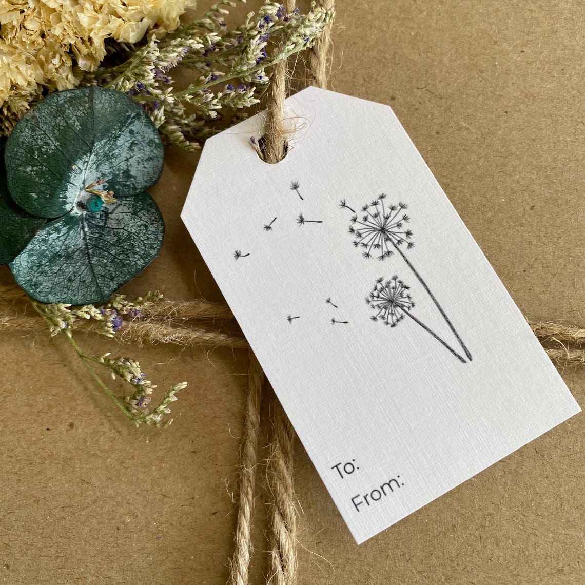 Dandelion Gift Tags: Textured Cardstock, Set of 12 - Etsy