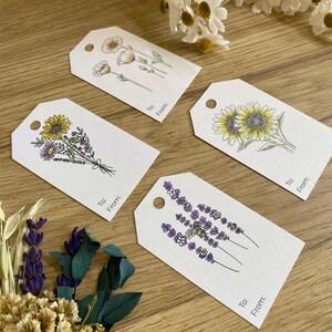 Set of 12 Flower Gift Tags, Variety of Watercolor Gift Tags - Etsy