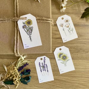 Set of 12 Flower Gift Tags, Variety of Watercolor Gift Tags - Etsy