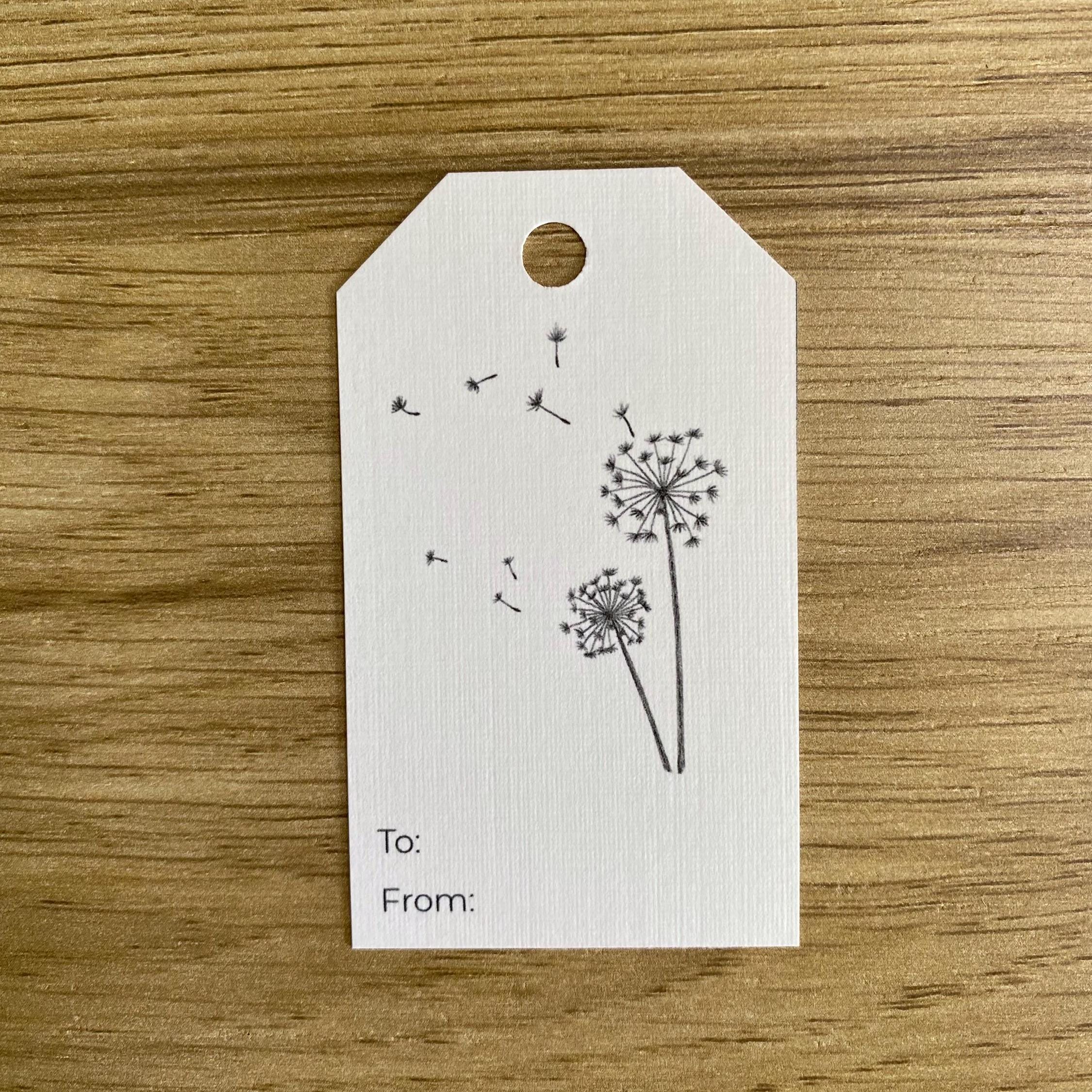 Dandelion Gift Tags: Textured Cardstock, Set of 12 - Etsy