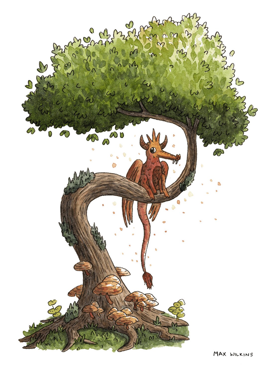 Tree Dragon - Art Print - Etsy