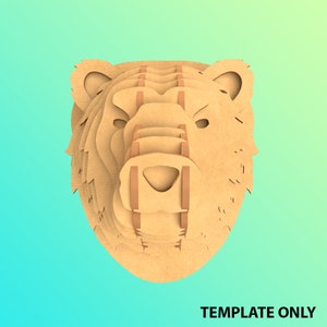 Cardboard Bear Head Template - Etsy