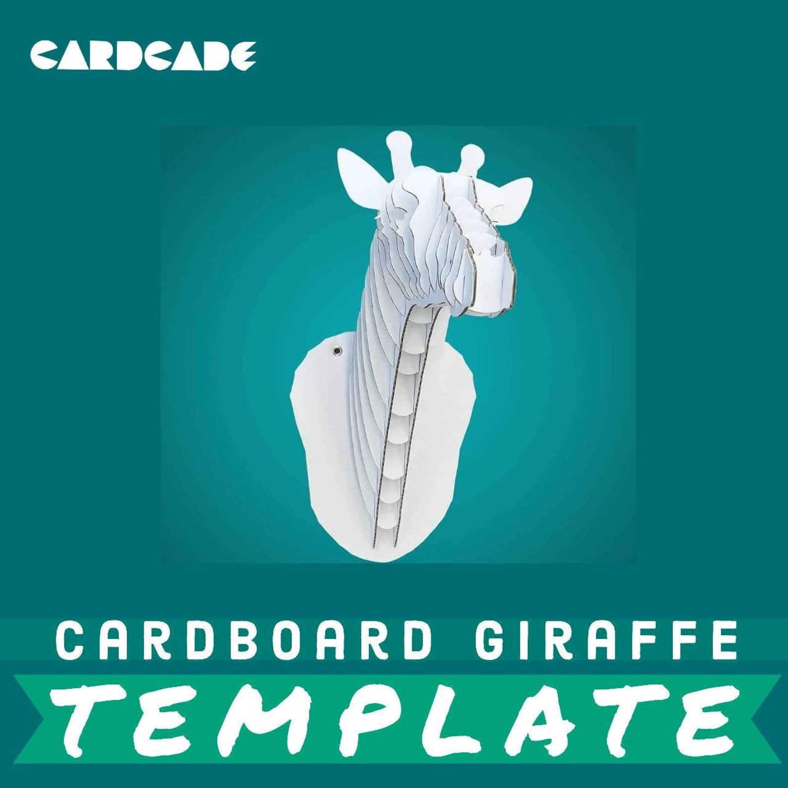 Cardboard Giraffe Head DIY Template | Etsy