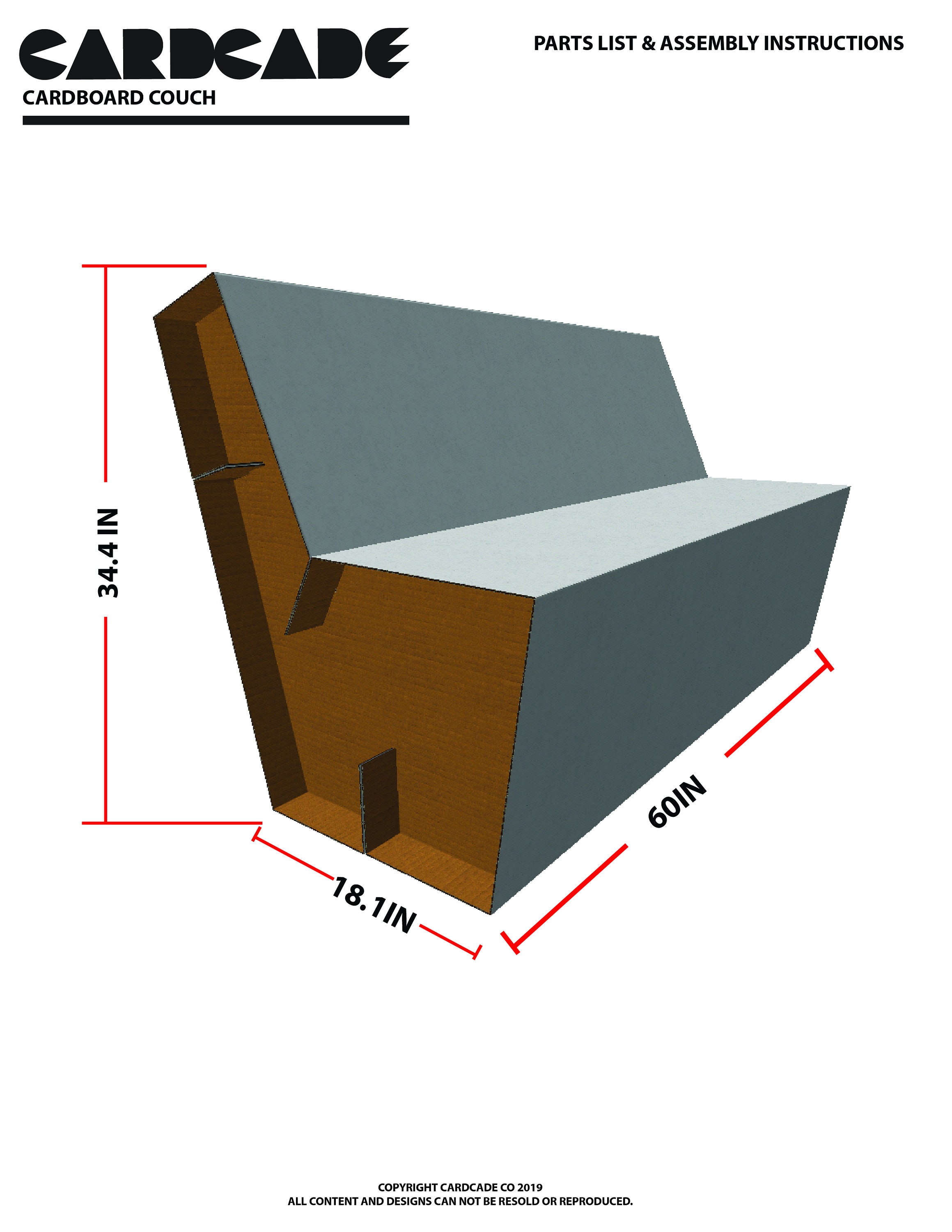 Cardboard Couch CNC Template - Etsy Australia