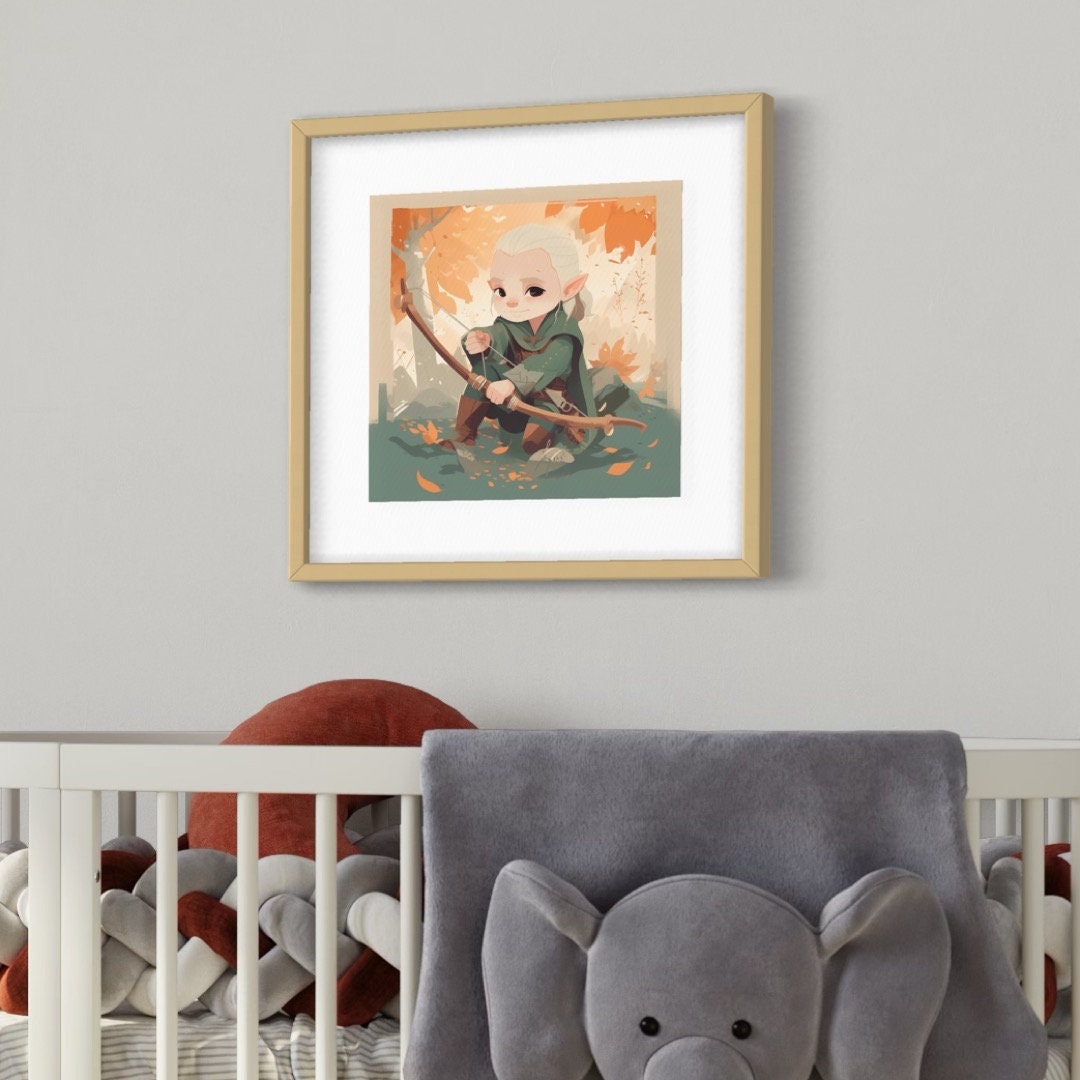 Legolas Lord of the Rings Nursery Art, Neutral Nursery Art , Kids ...