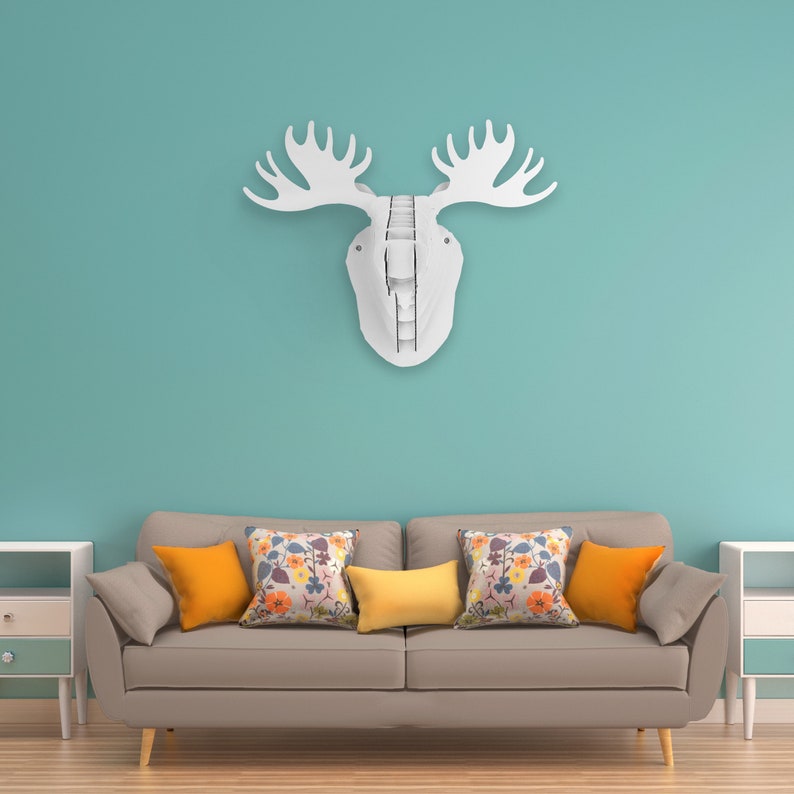 Cardboard Moose Head DIY Template - Etsy