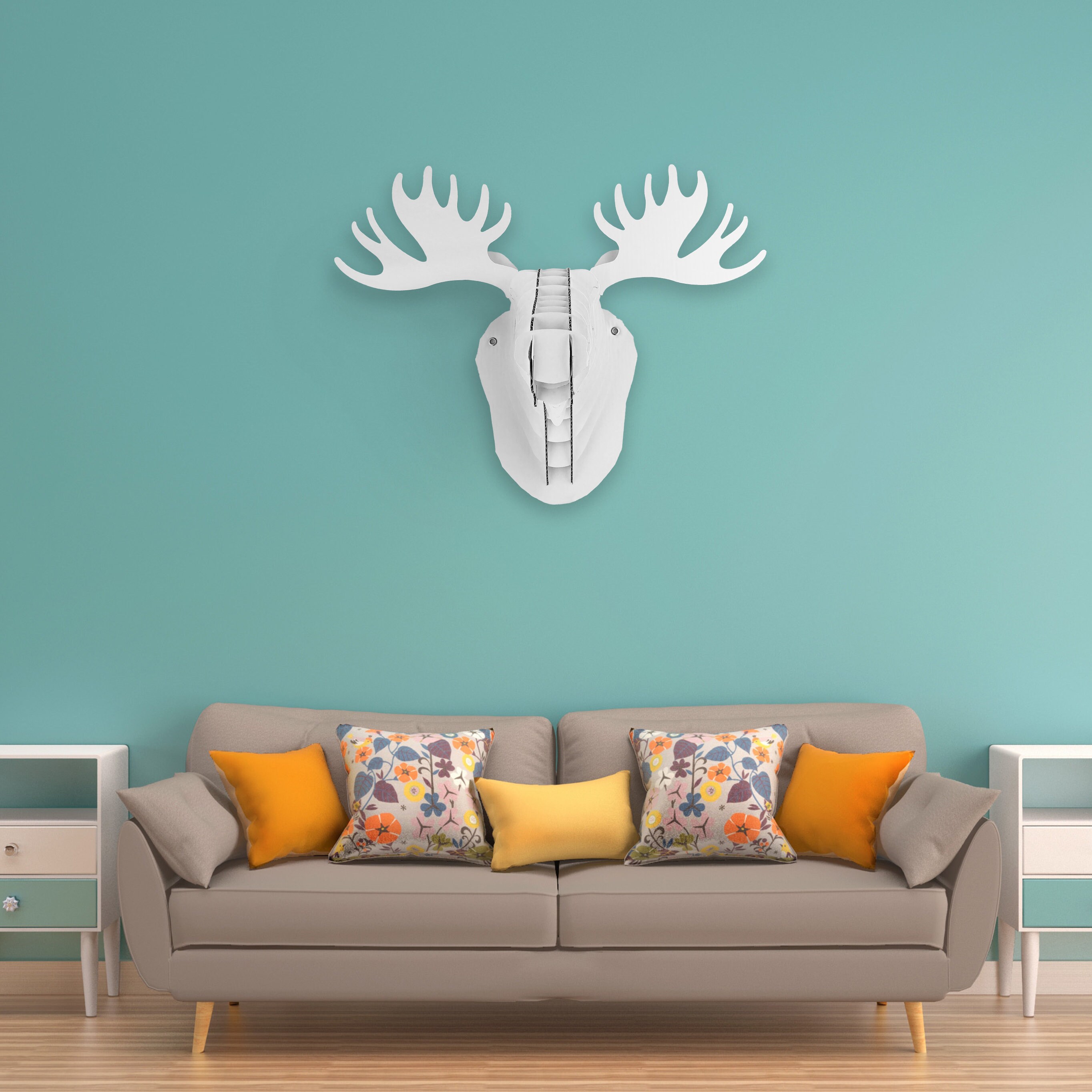 Cardboard Moose Head DIY Template - Etsy