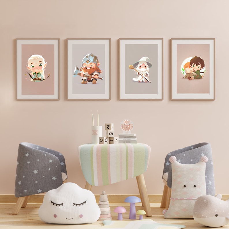 Lord of the Rings Nursery Art Neutral Nursery Art Kids - Etsy