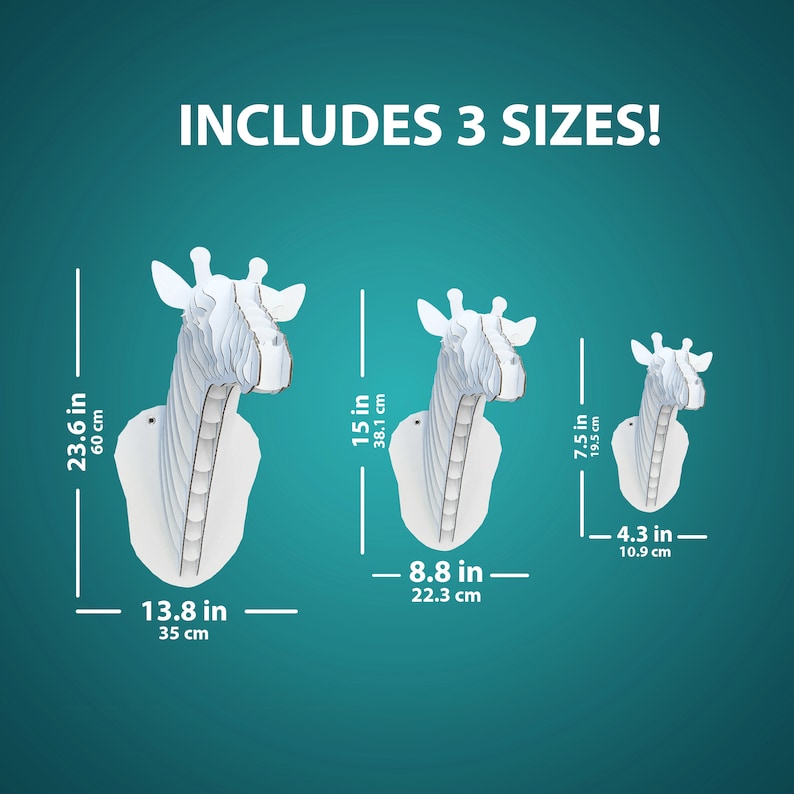 3 Cardboard Animal Head Templates - Etsy