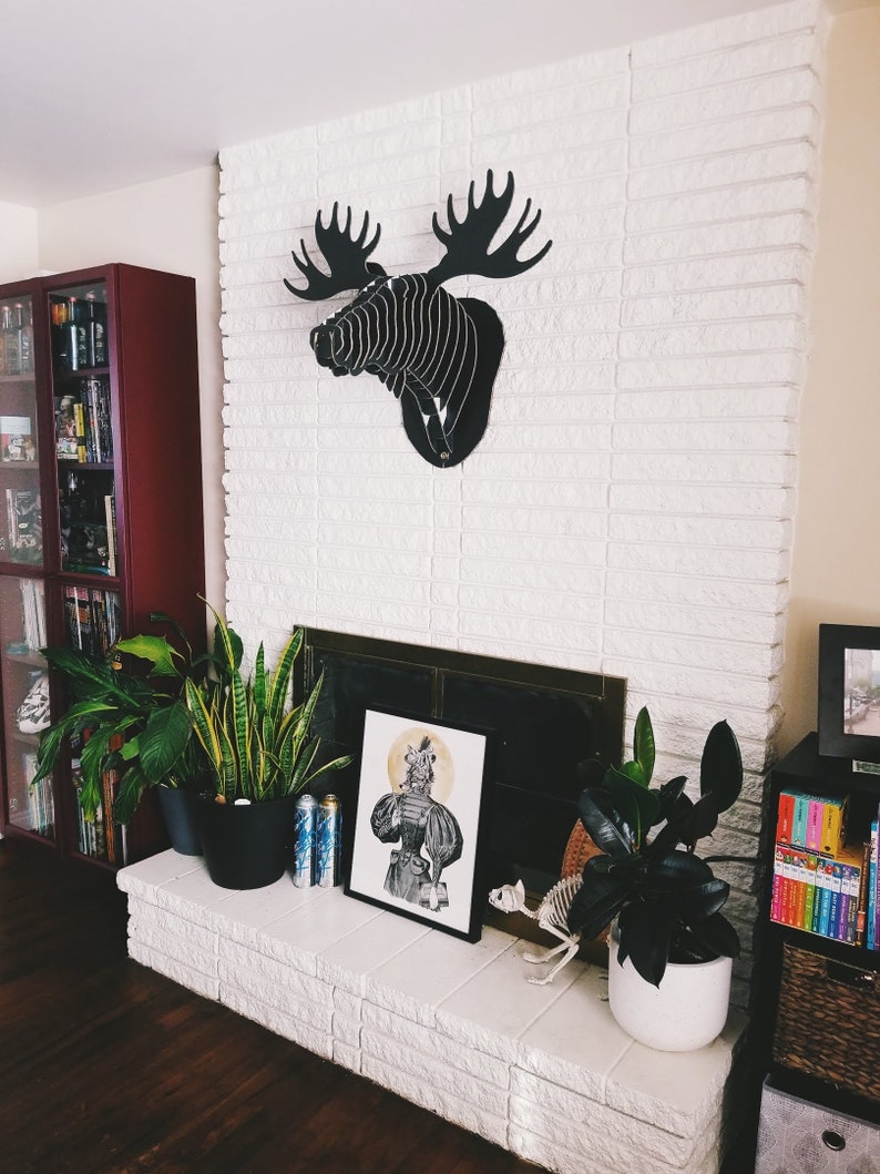 Cardboard Moose Head DIY Template - Etsy