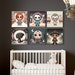 6pk Cute Horror Icons Nursery Art, Slashers Wall Art, Baby, Cute Kids ...