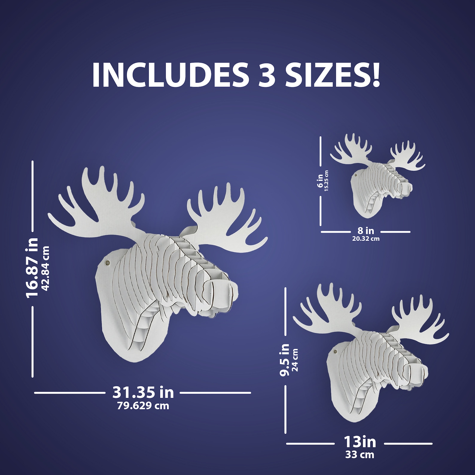 Cardboard Moose Head DIY Template | Etsy