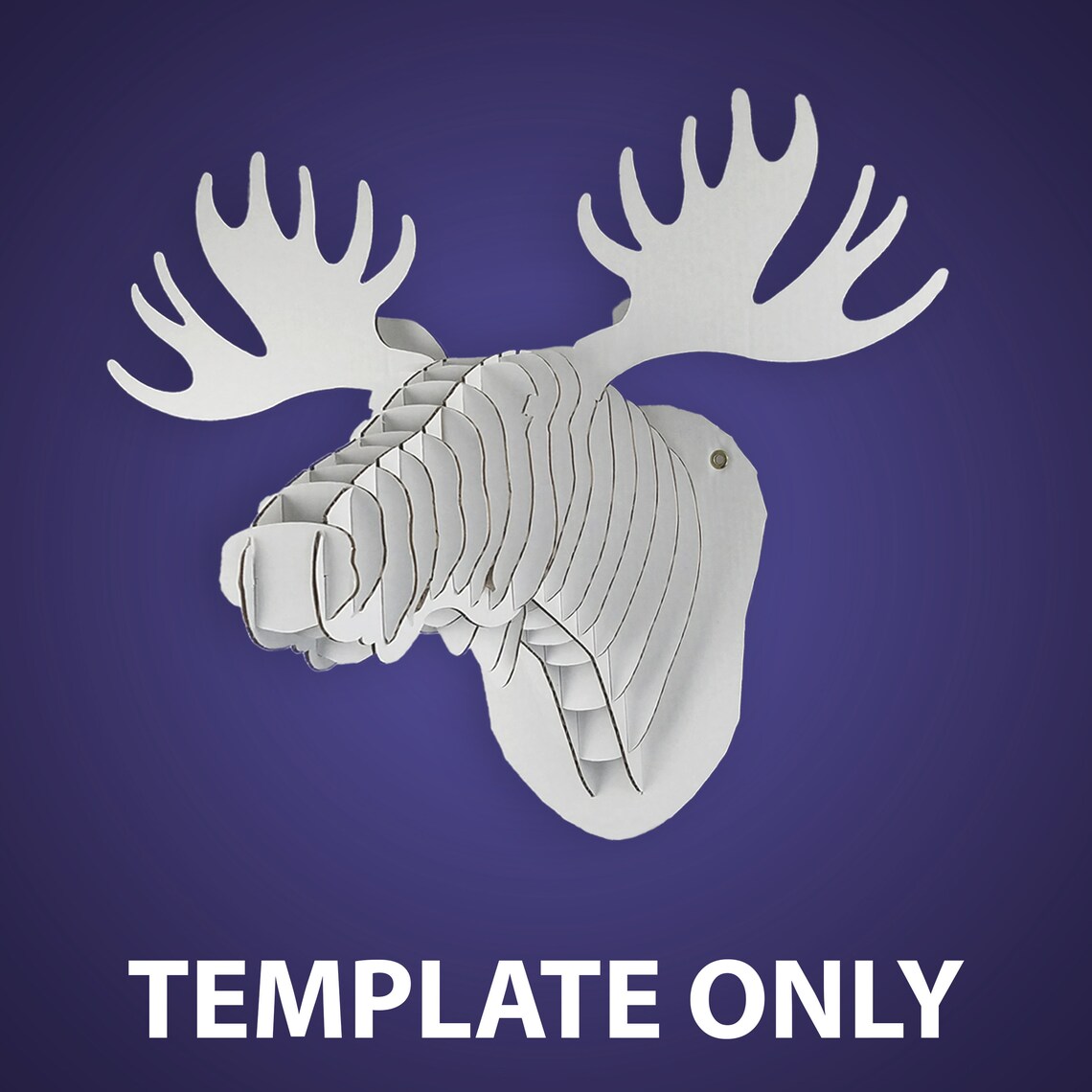 Cardboard Moose Head DIY Template - Etsy