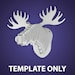 Cardboard Moose Head DIY Template - Etsy