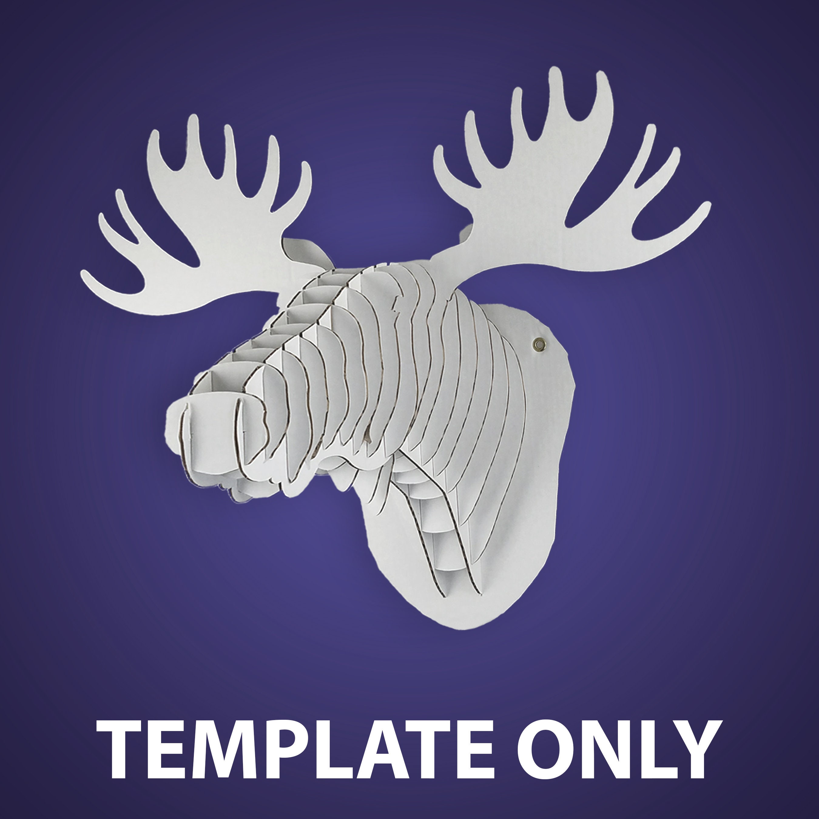 Cardboard Moose Head DIY Template - Etsy
