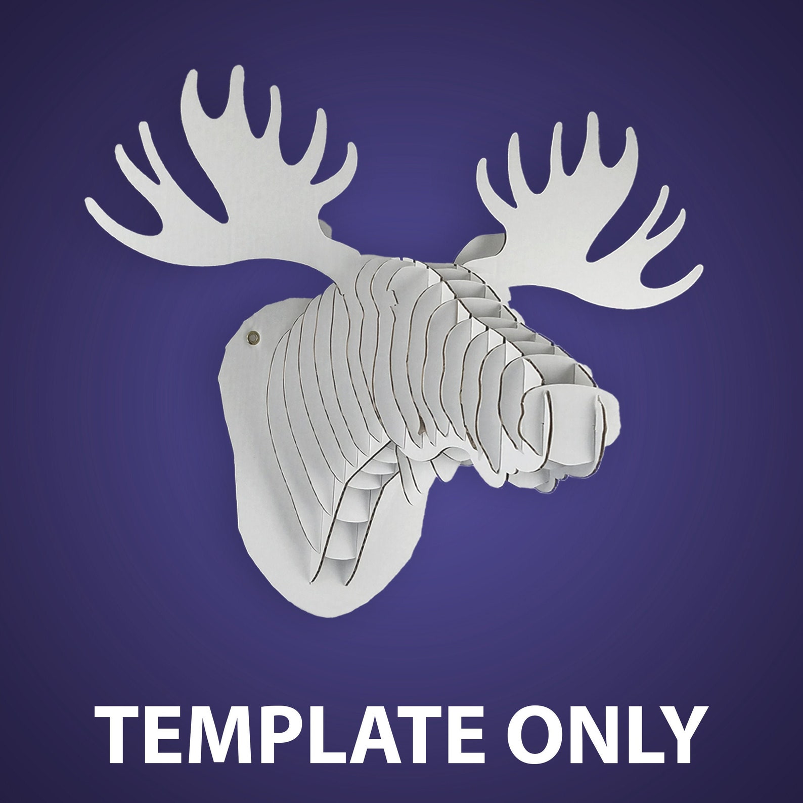 Cardboard Moose Head DIY Template | Etsy