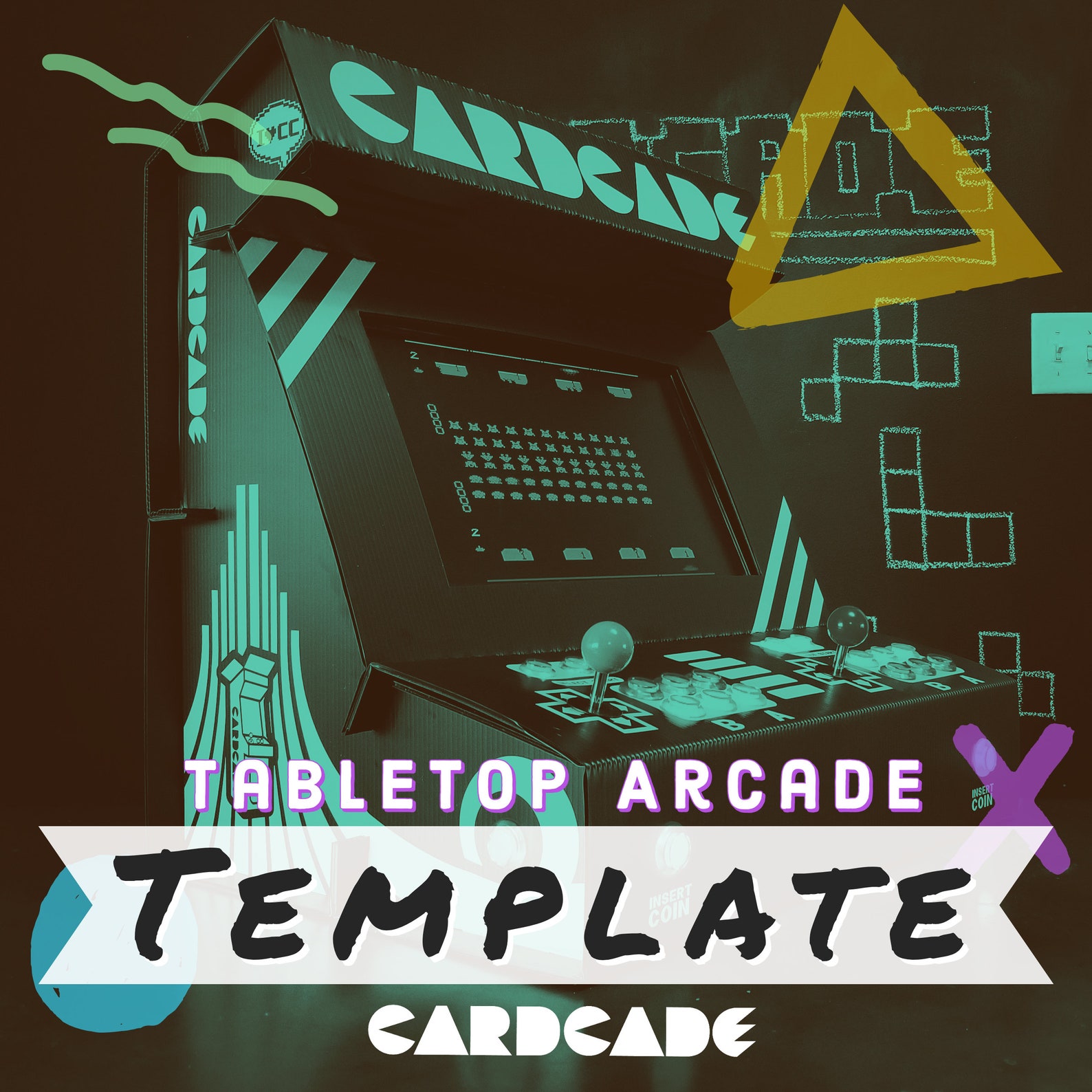 Tabletop Bartop Arcade Template - Etsy