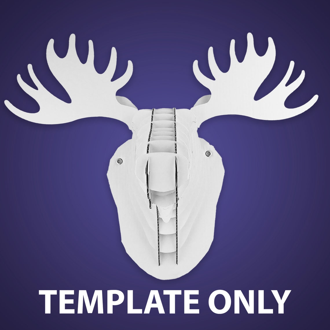 Cardboard Moose Head DIY Template - Etsy