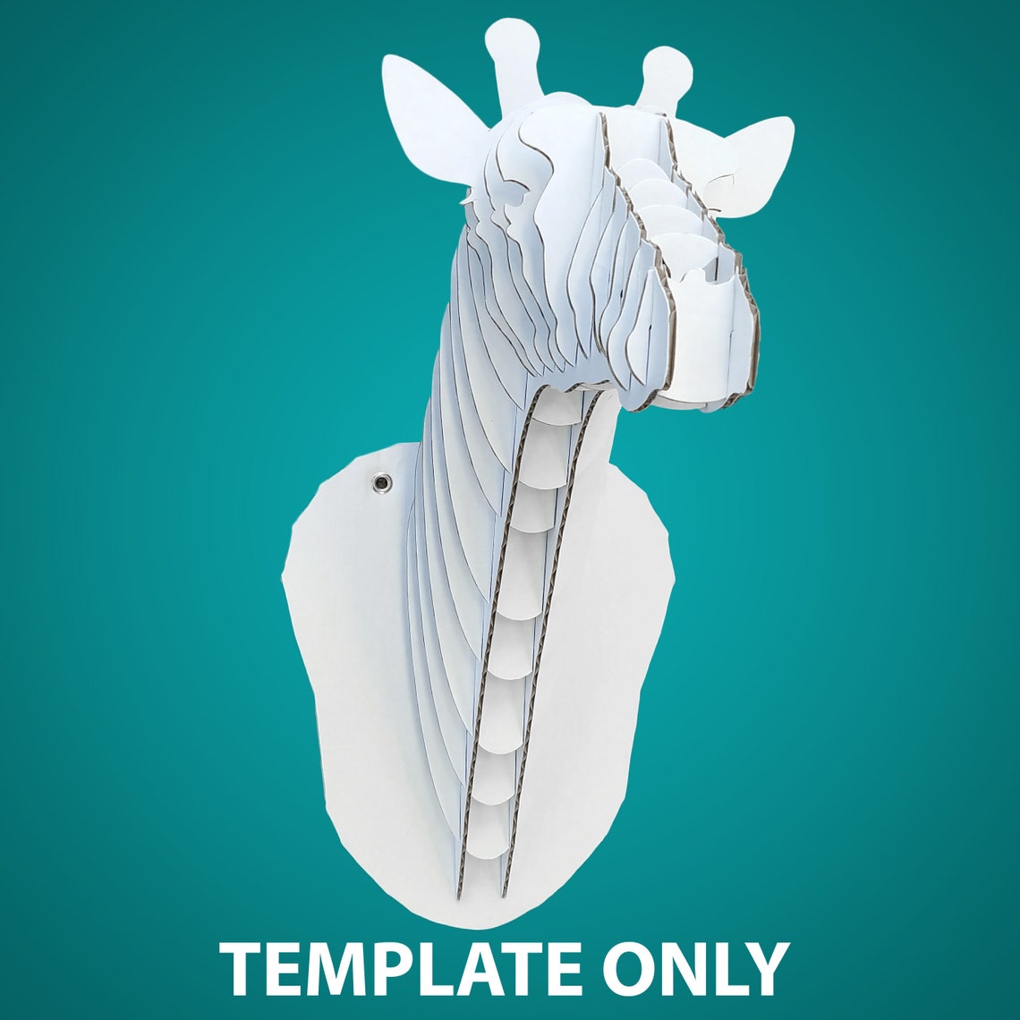 Cardboard Giraffe Head DIY Template - Etsy