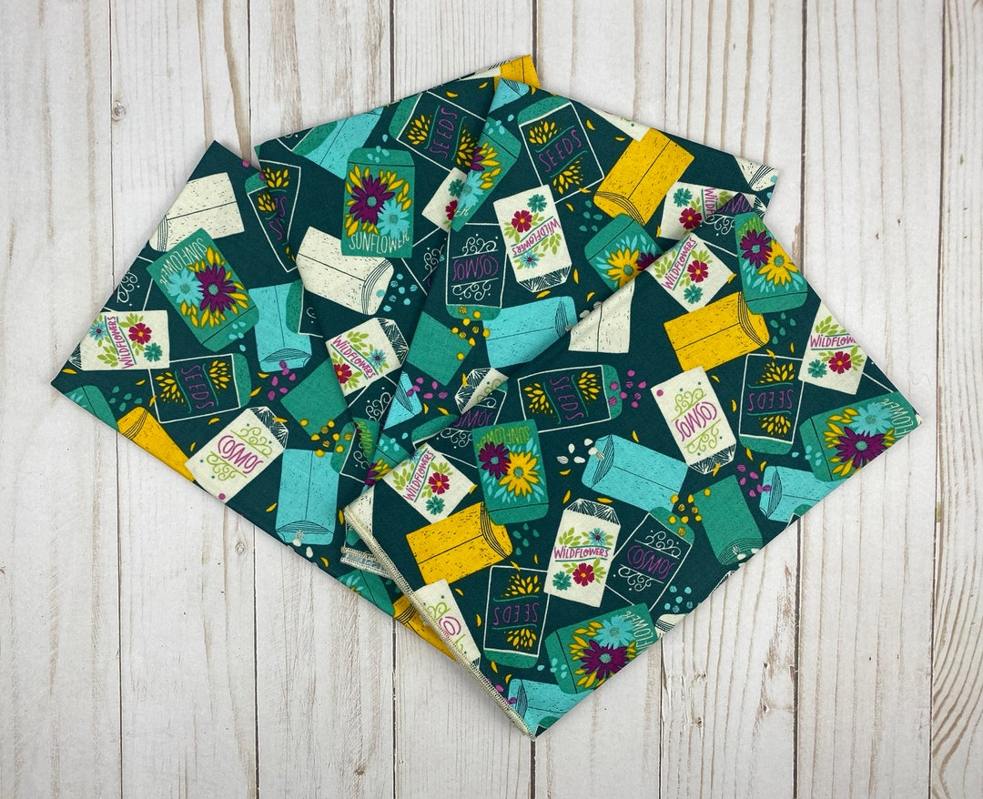 Cloth Napkins, Seed Packet Pictures, Set of 4 - Etsy