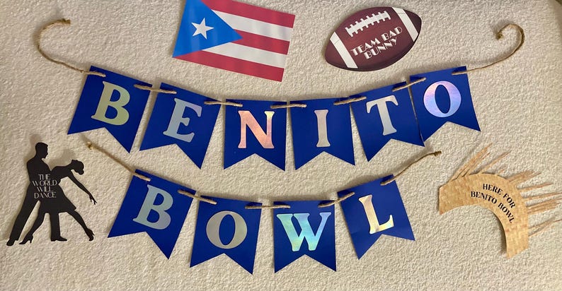 Benito Bowl Party Decor | Sports Watch Party Wall Banners and Props - Etsy