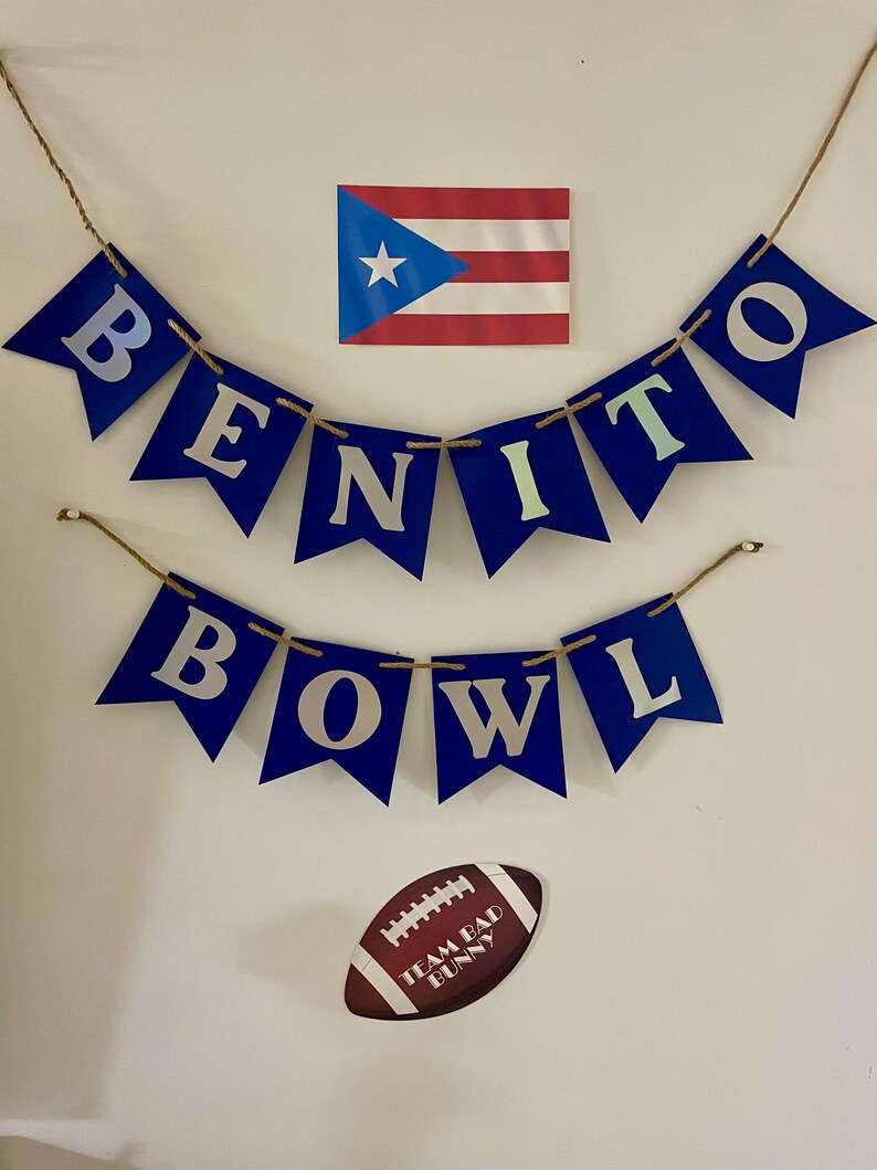 Benito Bowl Party Decor | Sports Watch Party Wall Banners and Props - Etsy