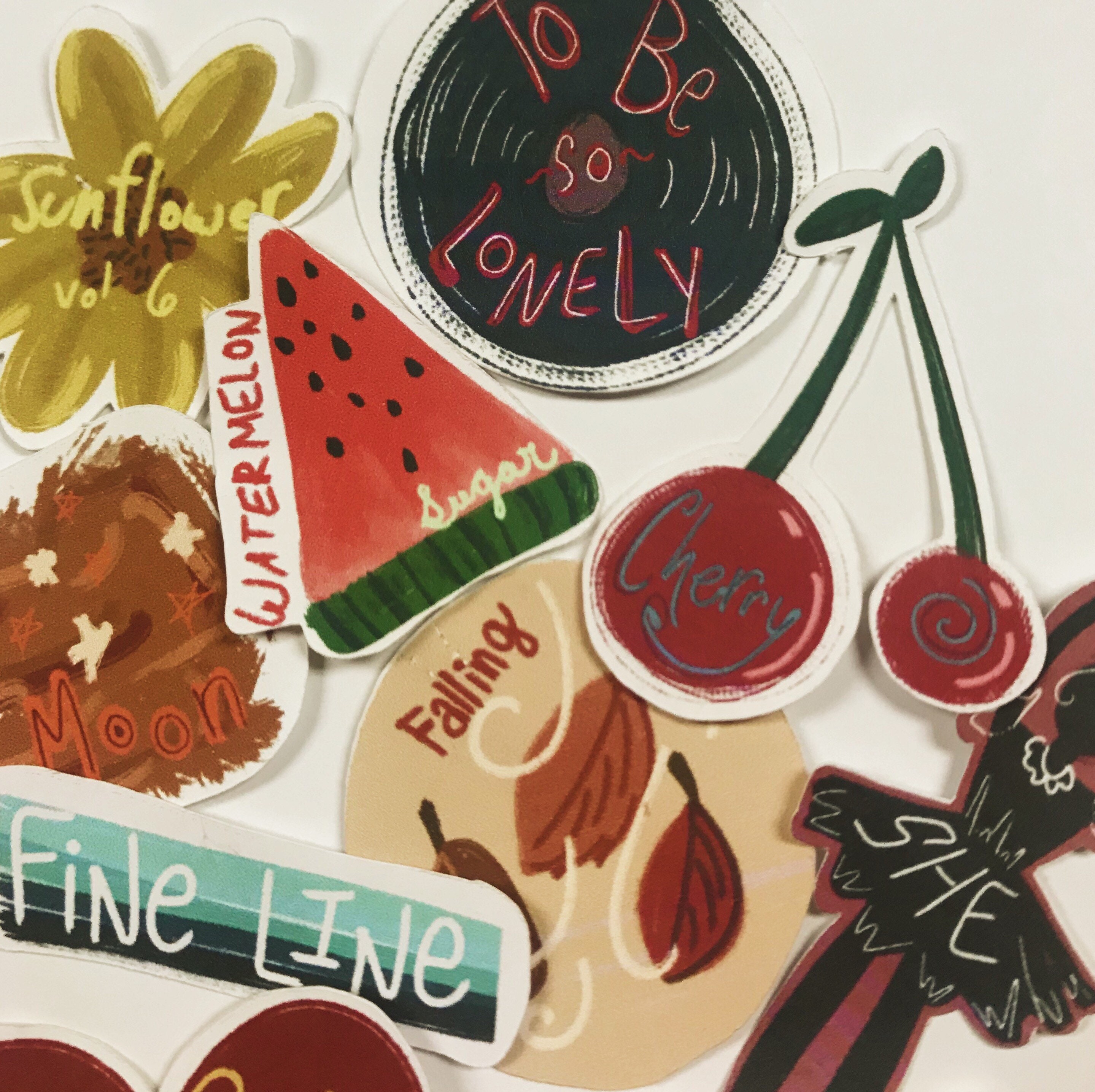 Fine Line Sticker Pack | Etsy