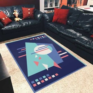 Retro Realistic 80s Style Memphis Geometric Area Rugs - Etsy