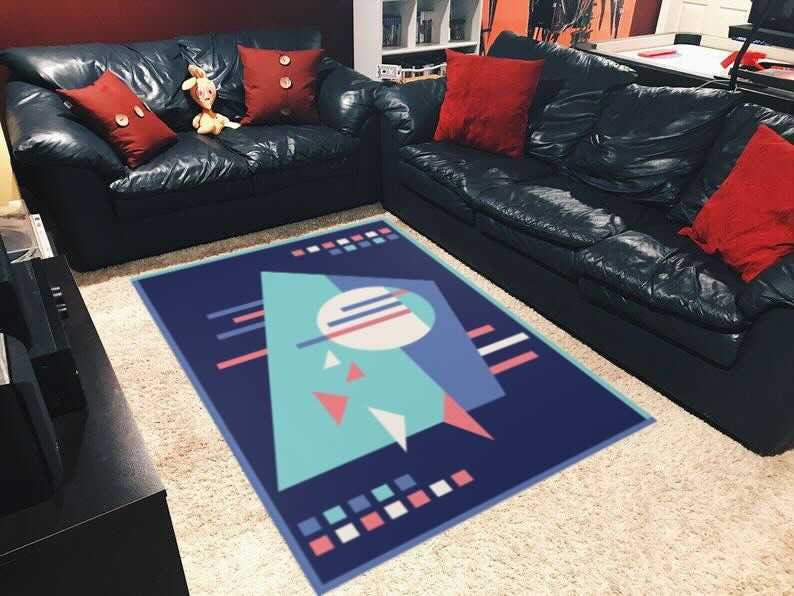 Retro Realistic 80s Style Memphis Geometric Area Rugs | Etsy