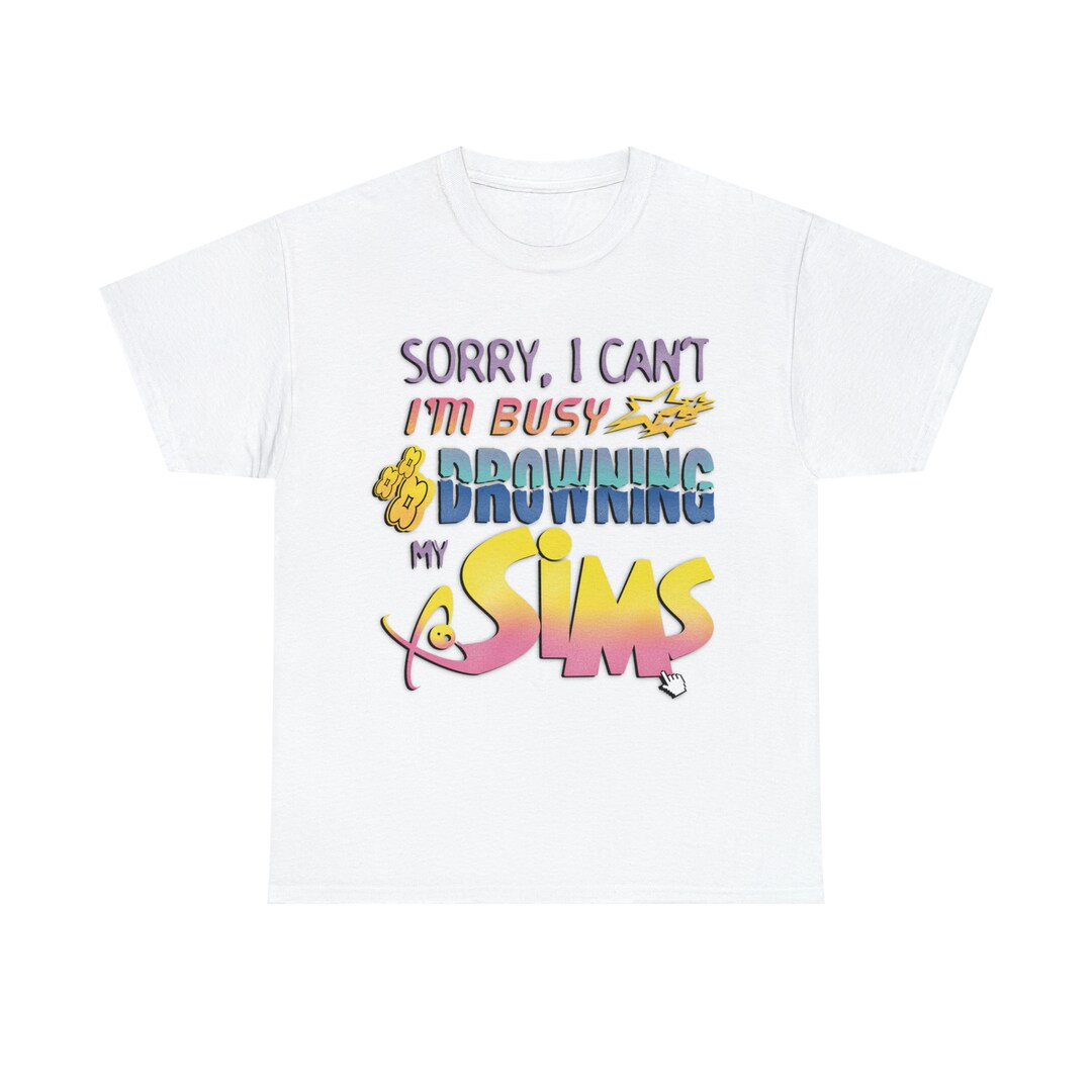Drowning My Sims Y2K Inspired Unisex Heavy Cotton Tee - Etsy