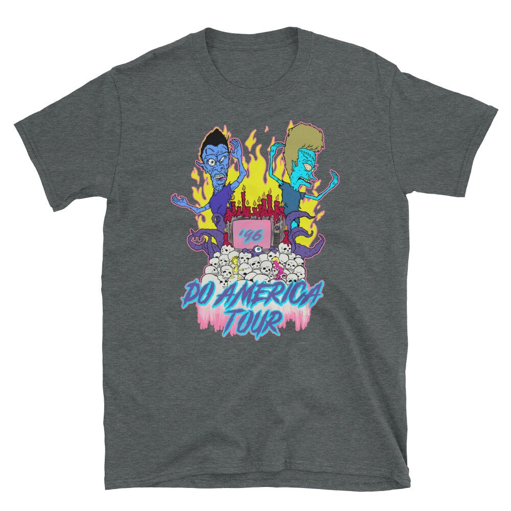 Beavis and Butthead Do America Tour 2-sided Short-sleeve Unisex T-shirt ...