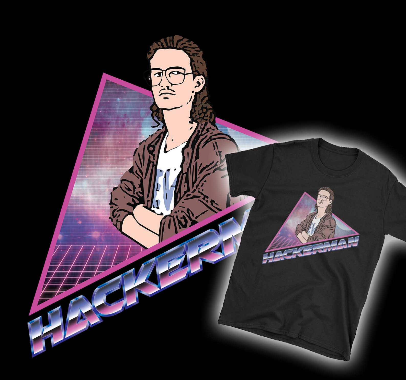 Kung Fury Hackerman Retro 80s Style Gildan 64000 Unisex - Etsy