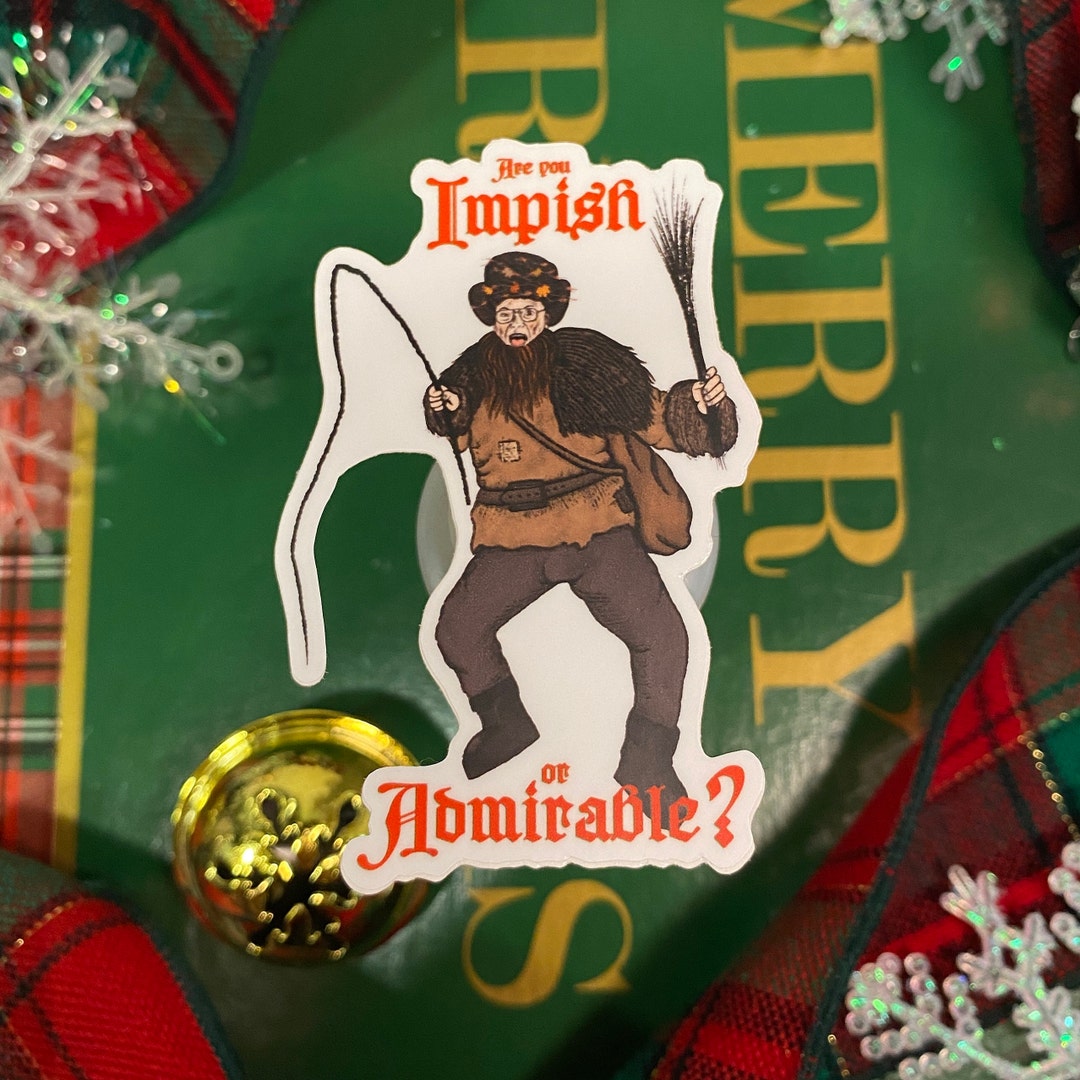 The Office Dwight Schrute Belsnickel Impish or Admirable Vinyl Sticker ...