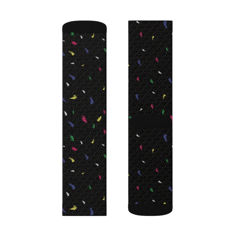 Retro Realistic 90s Arcade Floor Pattern Sublimation Socks | Etsy