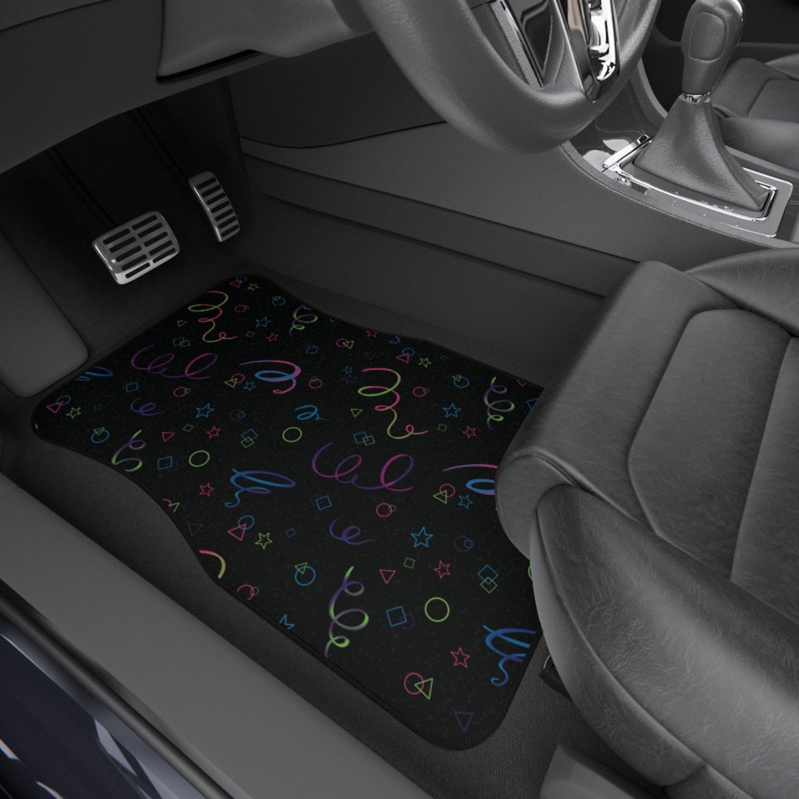 Retro Realistic 80s and 90s Arcade and Theater Style Car Mats (set of 2 ...