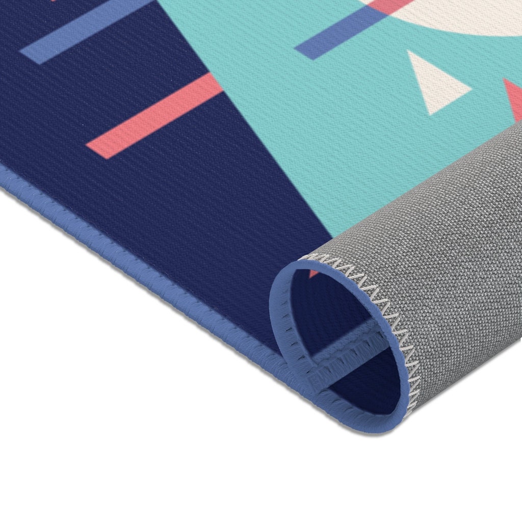 Retro Realistic 80s Style Memphis Geometric Area Rugs | Etsy