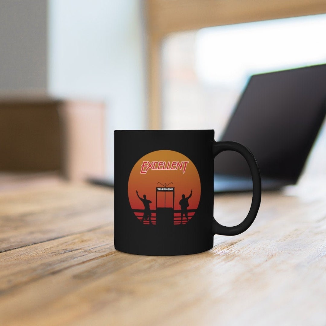 Bill and Ted Excellent Retro 80's Style Black Mug 11oz - Etsy