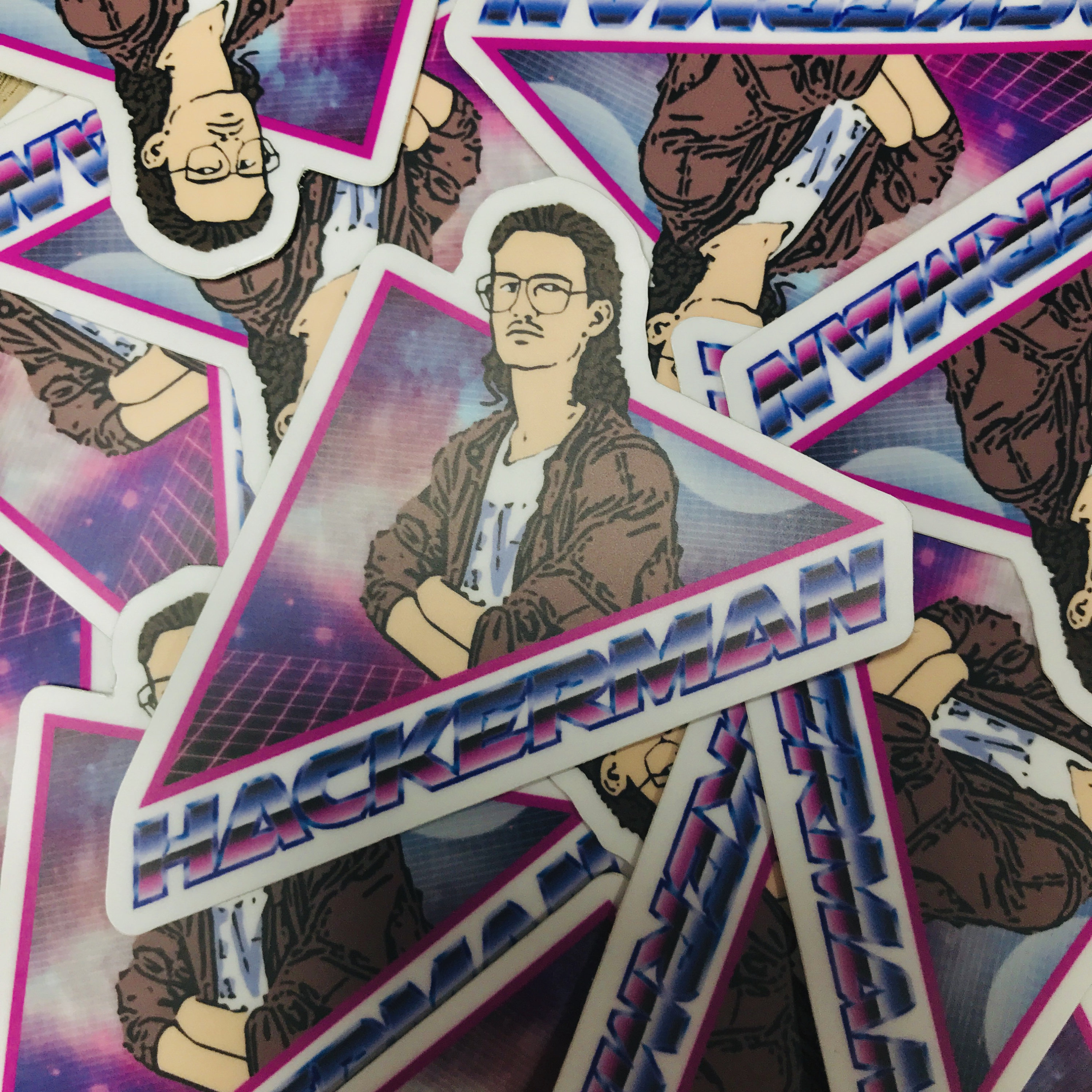 Kung Fury Hackerman Retro 80s Style Die Cut Vinyl Sticker | Etsy