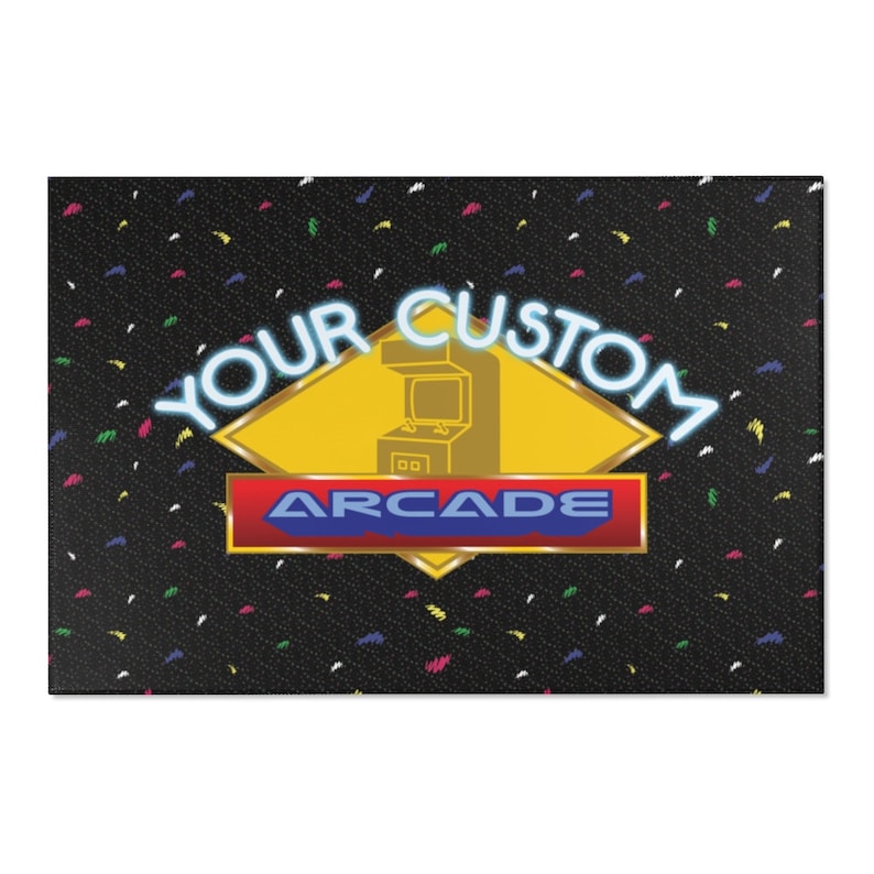 Retro Realistic 90s Arcade and Theater Style Area Rug With - Etsy