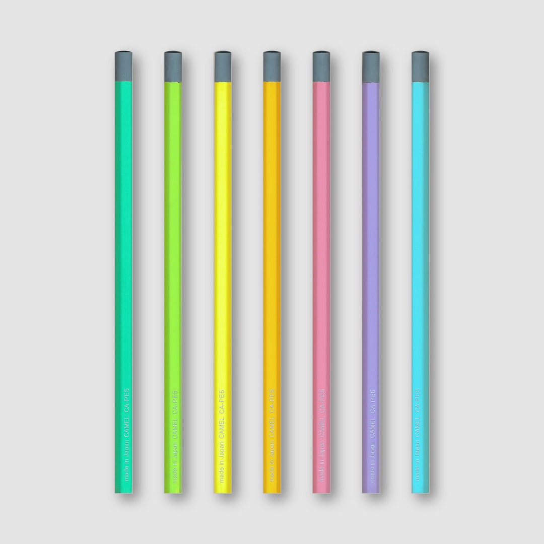 Camel HB Pencil Set 7pc in Pastel Tones From Japan - Etsy