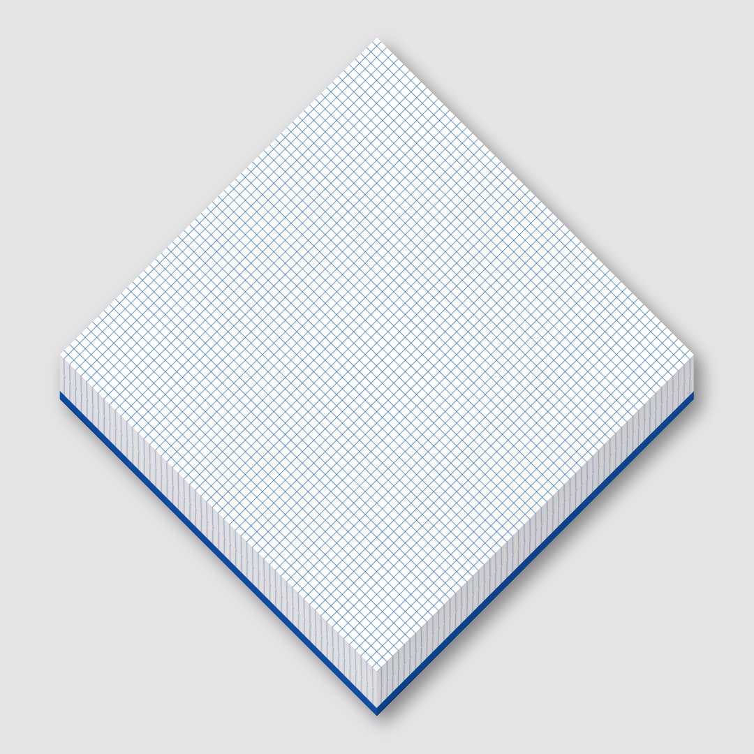 HCT X Paper Lab Kawachiya 7 Squares YK* Blue Large Sketch & Writing Pad ...