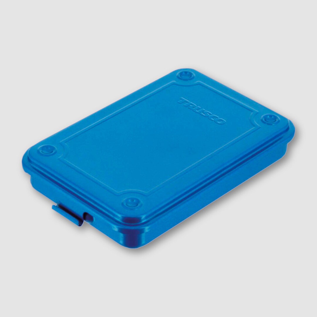 Trusco Flat Box T-15 Blue Metallic From Japan - Etsy