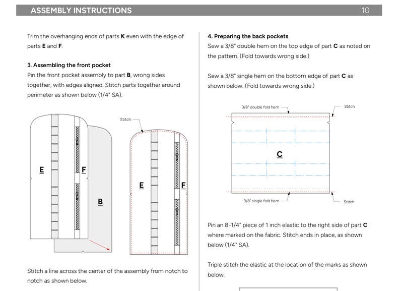 Sewing Pattern Metamorph SAR Pocket - Etsy