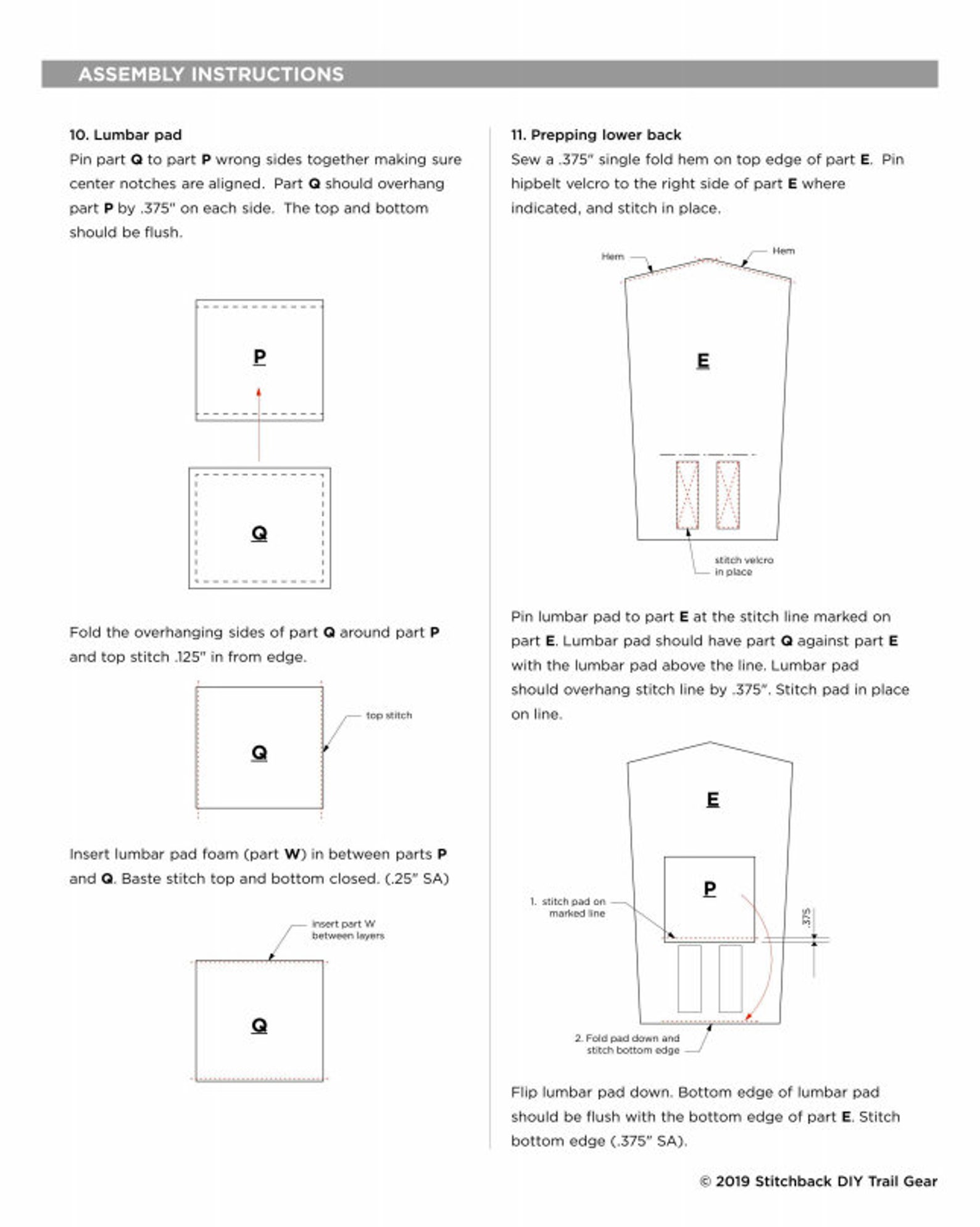 Backpack Sewing Pattern Stitchback ZT - Etsy