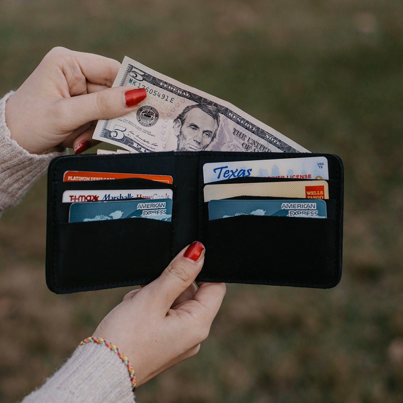Personalized Leather Wallet Valentines Gift for Him Leather | Etsy