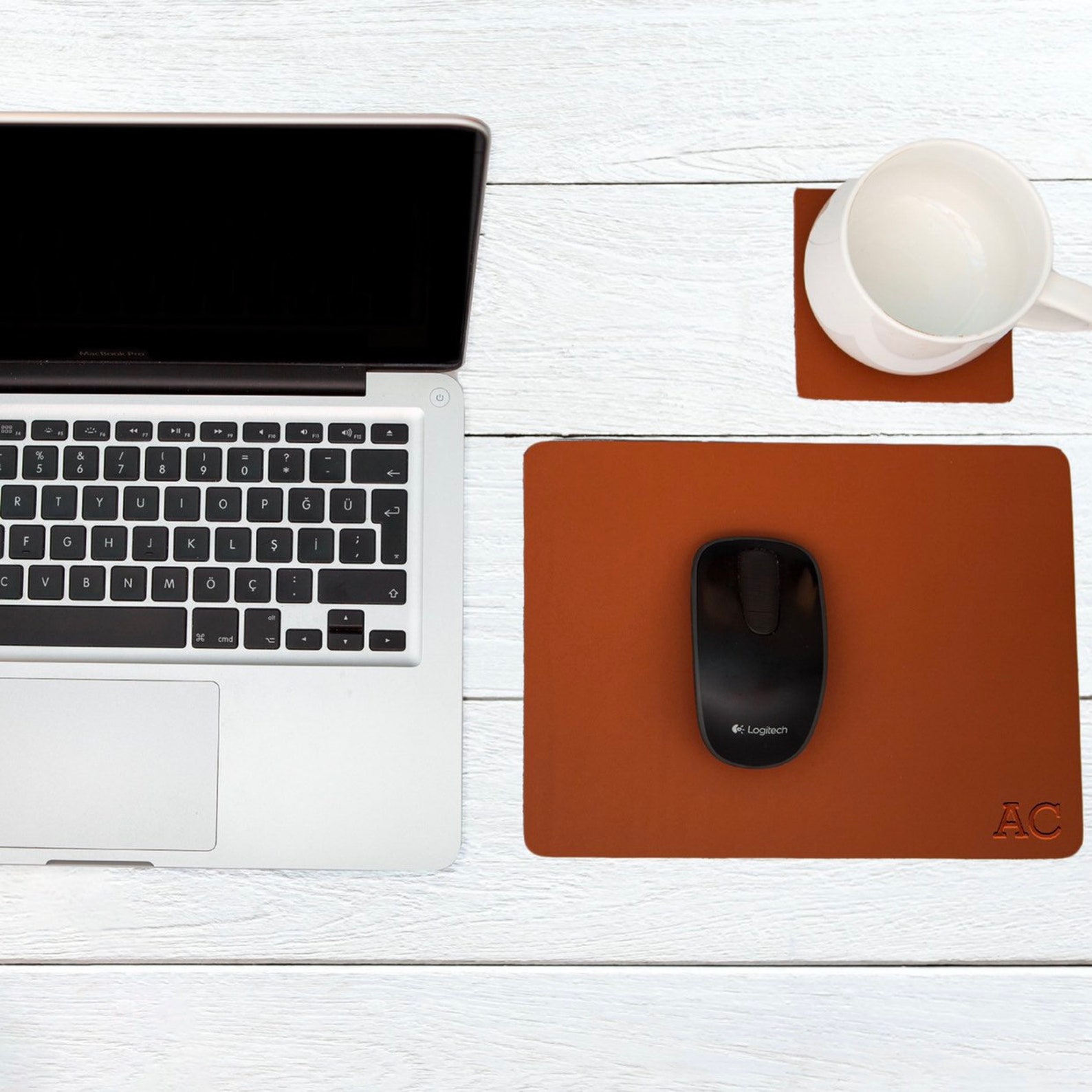 Leather Mouse Pad Personalized Leather Mousepad Gift for | Etsy