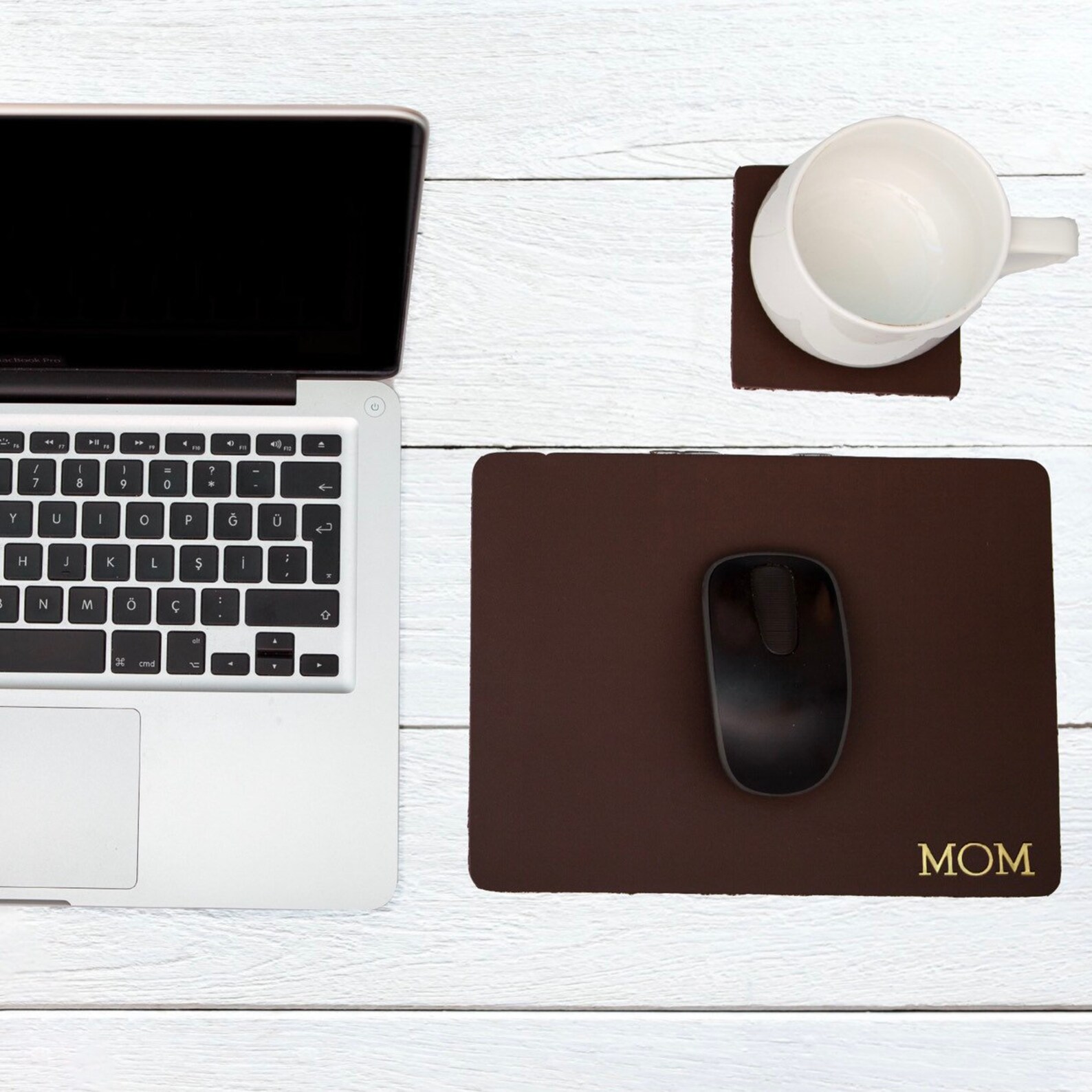 Leather Mouse Pad Personalized Leather Mousepad Gift for | Etsy