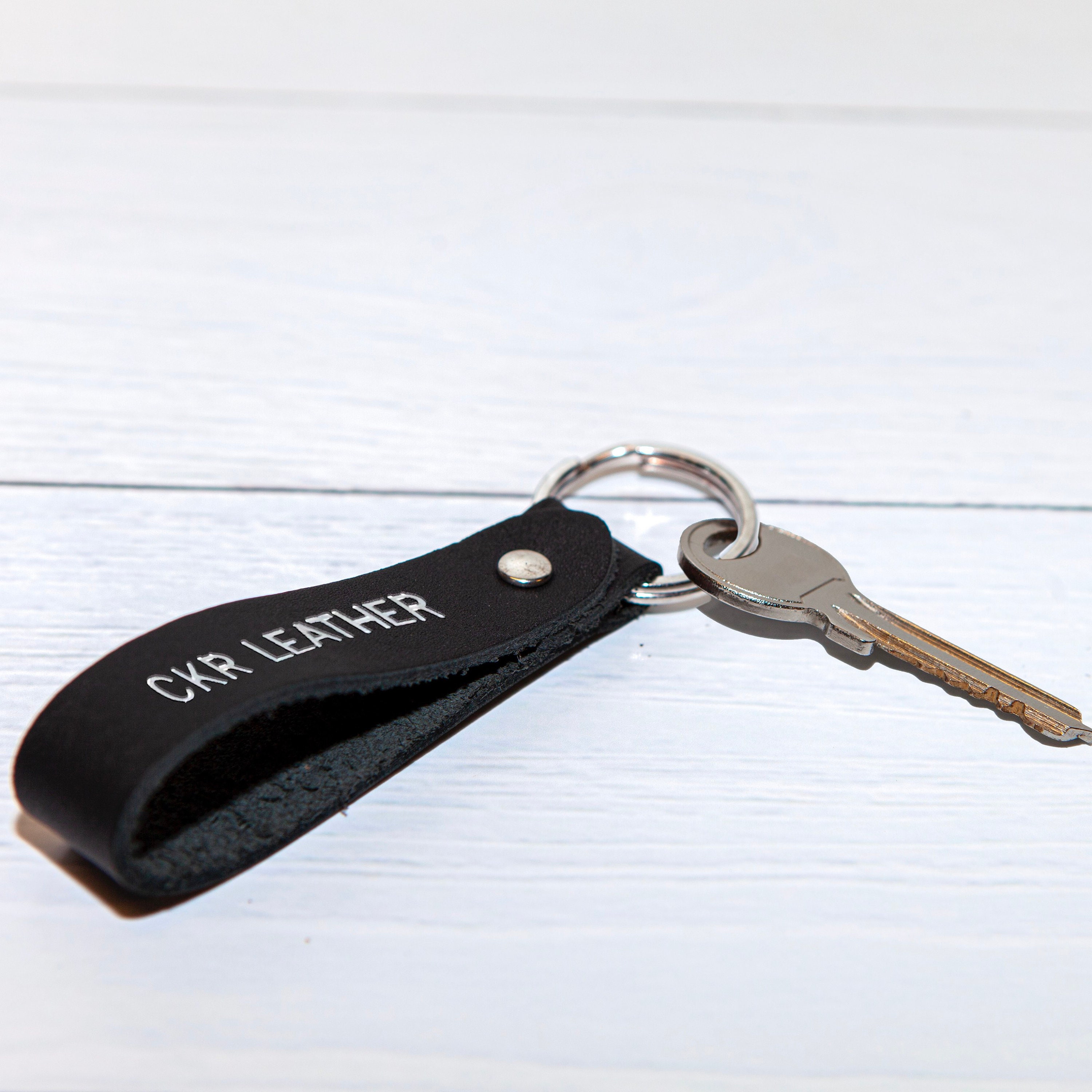 Personalized Leather Keychain Monogrammed Leather Key Chain - Etsy