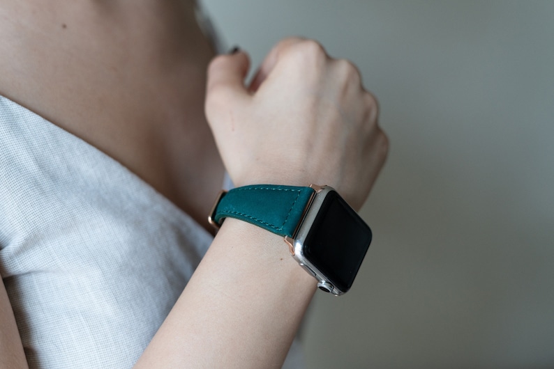 Cream Leather Fitbit Versa1 2 Watch Band, Rose Gold Fitbit Versa, Slim ...